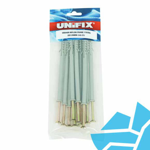 Unifix 10x100mm Nylon Frame Fixing (pk6) UB8412 | Rose Building Supplies